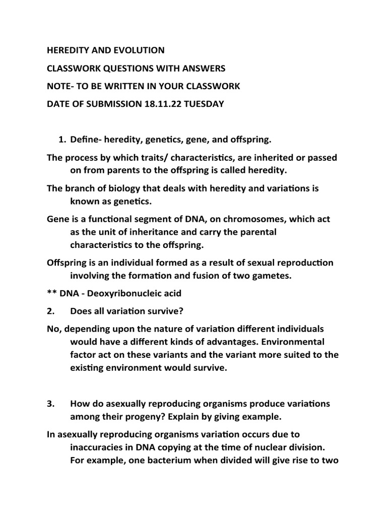 An Analysis of Mendelian Inheritance Patterns Through Worked Examples ...