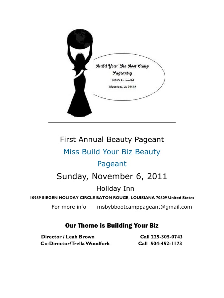 Pageant Camp Beauty Boot Camp Script | PDF | Cheque | Beauty