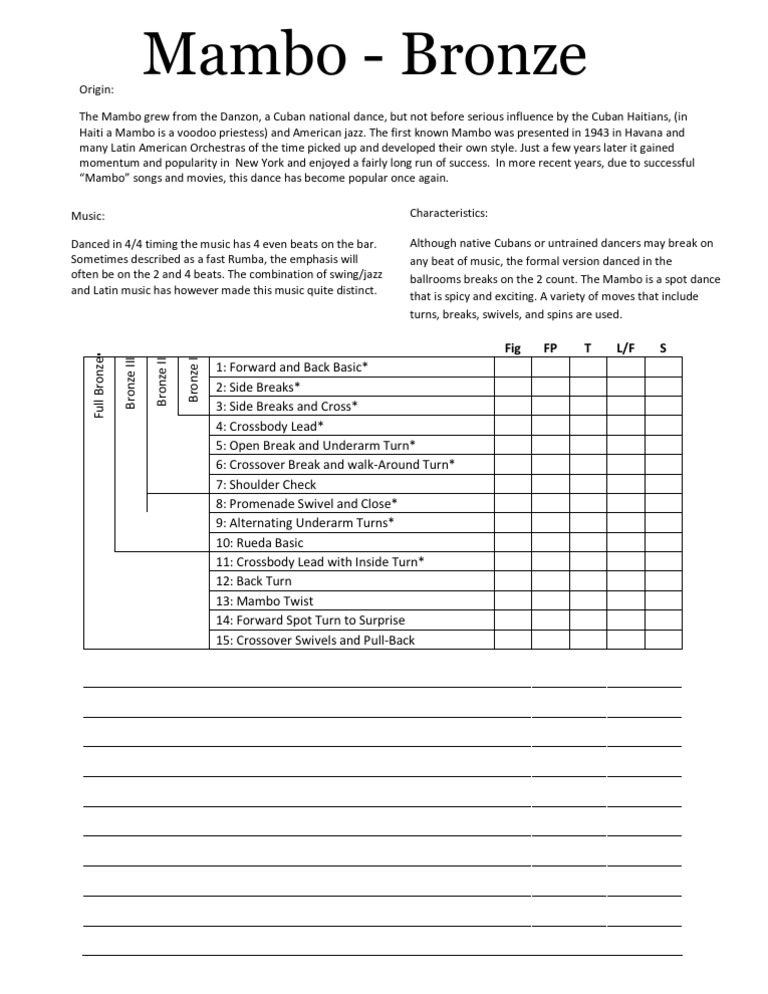 Mambo 2011 | PDF | Ballroom Dance | Performing Arts