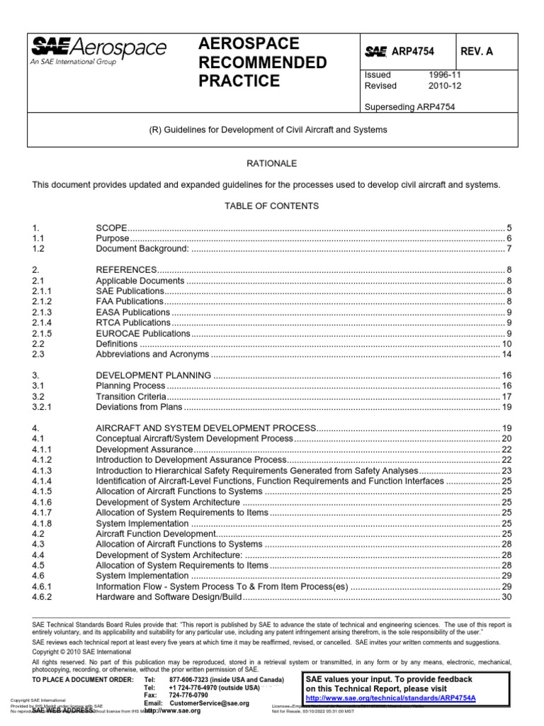 Libro Sae Arp4754 Pdf Verification And Validation Systems Engineering
