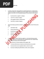 L4M6 CIPS Sample Exam Questions | PDF | Procurement | Supply Chain