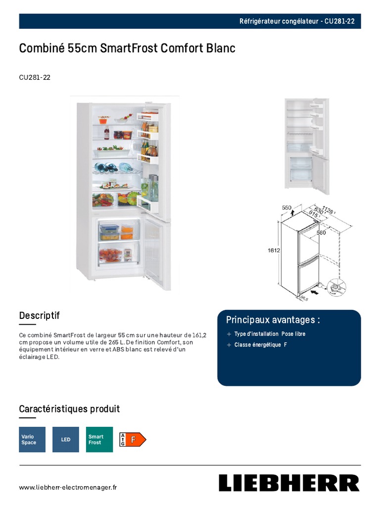 productTechnicalSheet LIEBHERR CU 281-22 | PDF