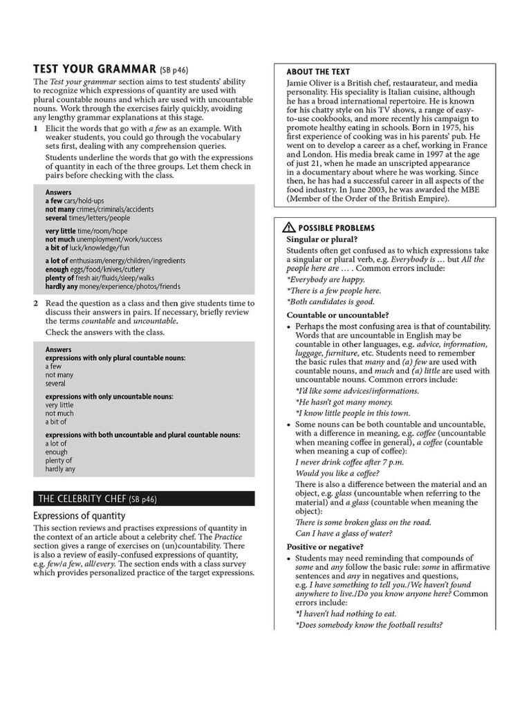 Headway Unit 6 Teachers Book PDF | PDF