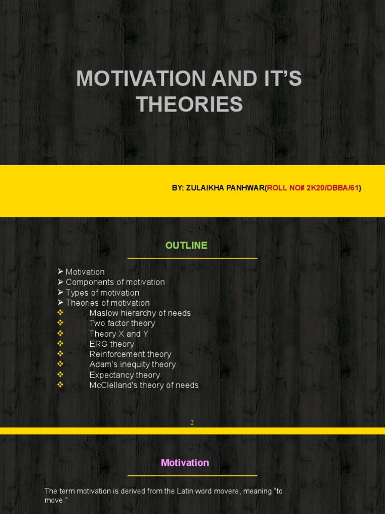 Motivation | PDF | Motivational | Motivation