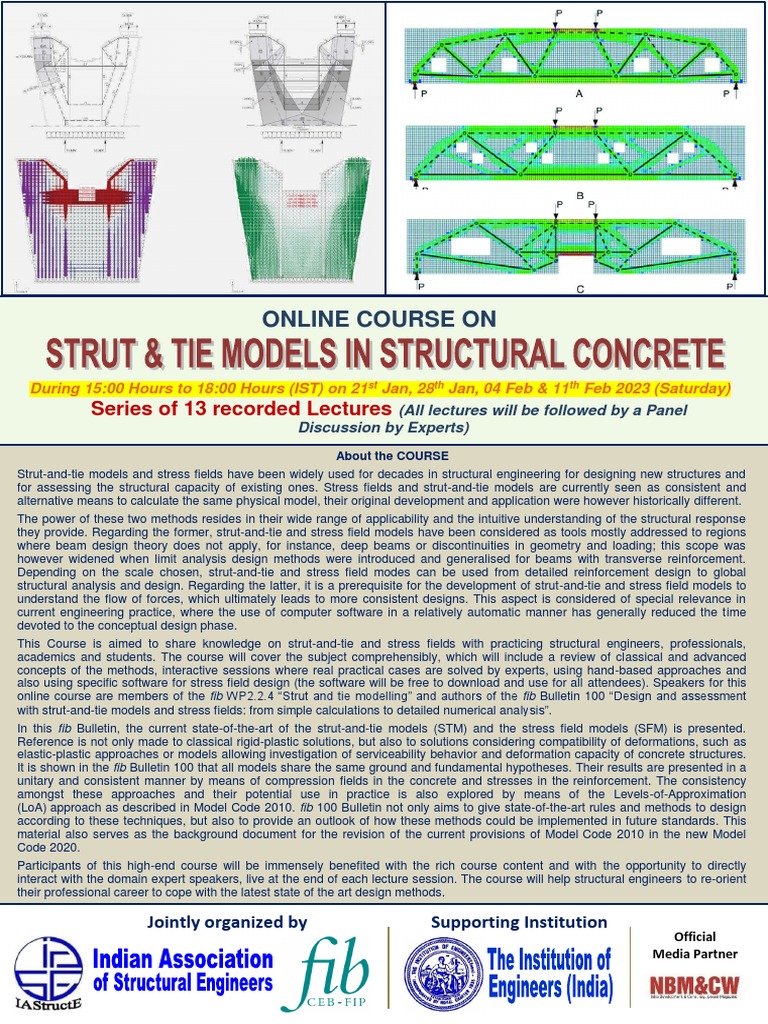 Flier - Online Course On Strut & Tie Models in Structural Concrete From ...