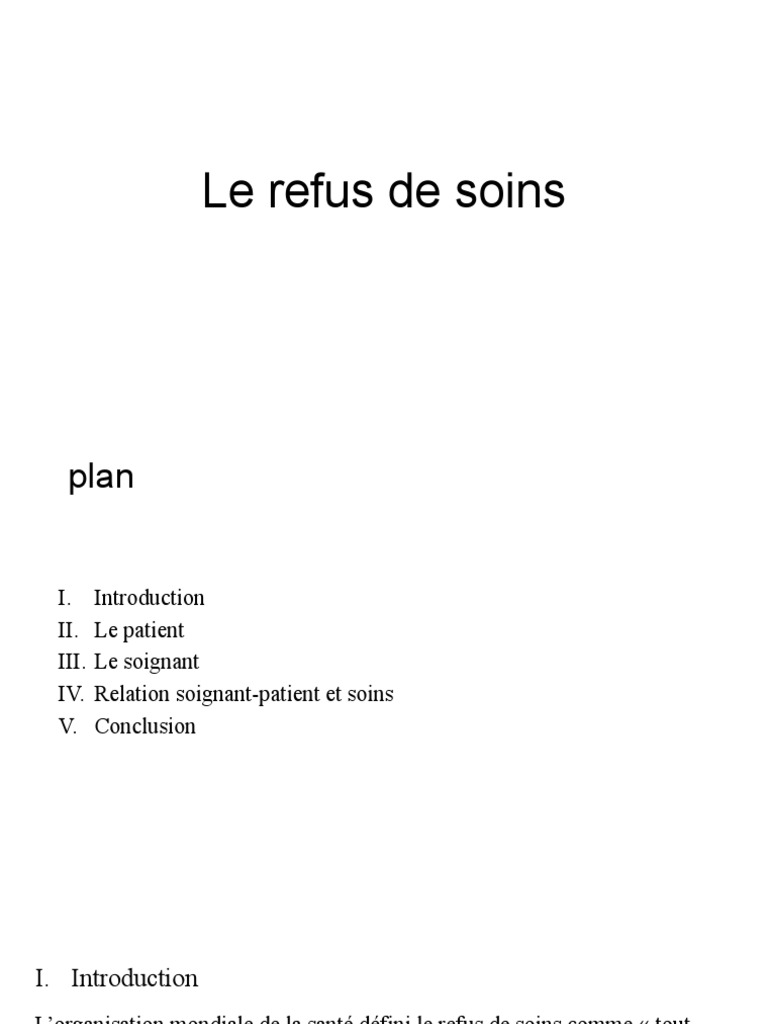 Le Refus de Soins Fin | PDF | Professionnel de la santé | Sciences de la santé
