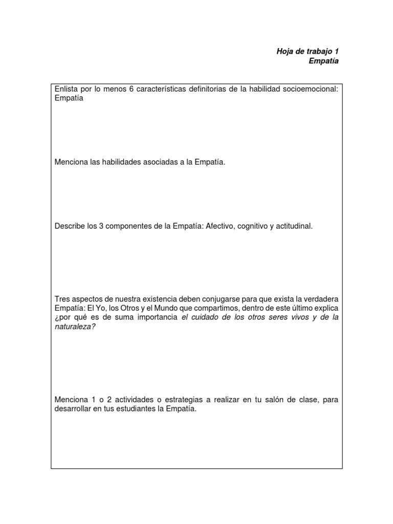 HT1. Empatía | PDF