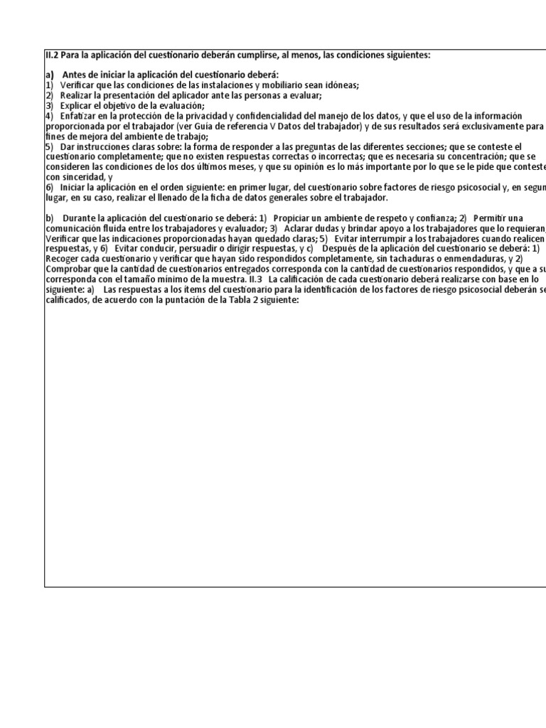 Guias NOM 035 | PDF | Cuestionario