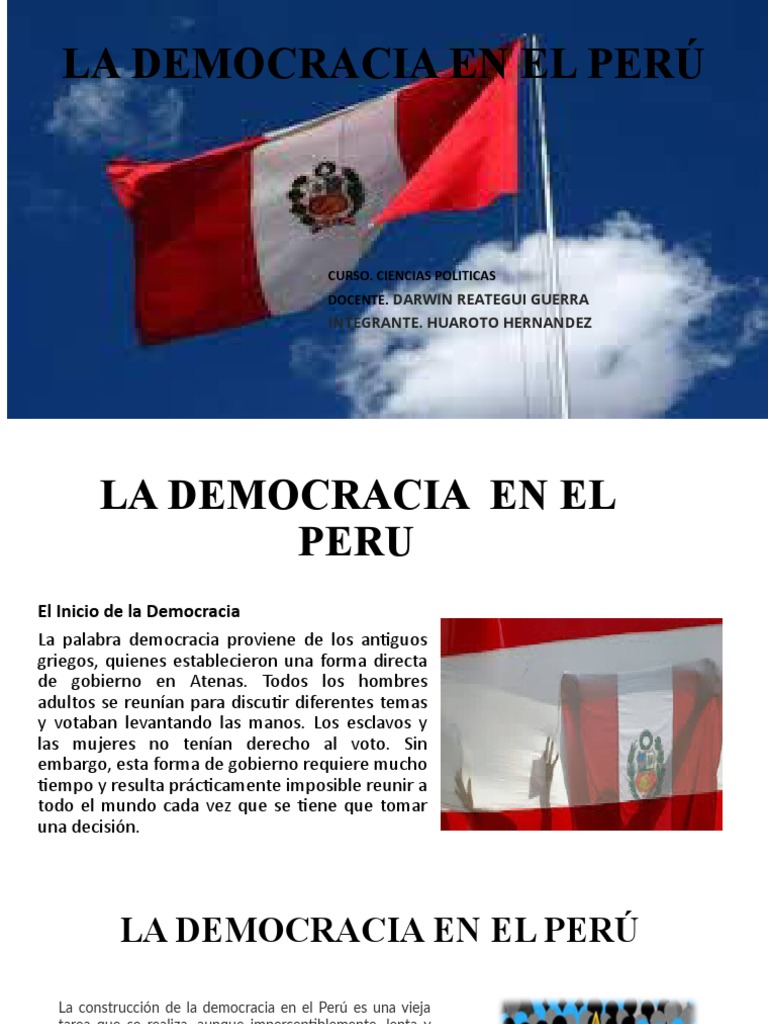 La Democracia en El Perú | PDF | Democracia | Ideologías políticas