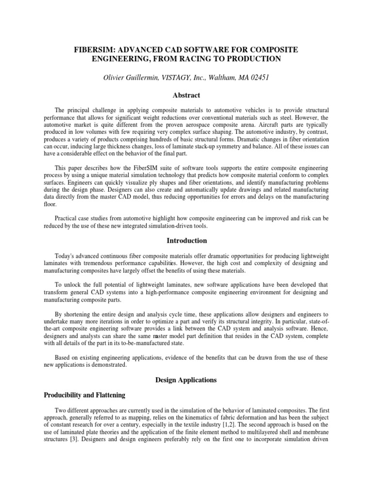 FIBERSIM | PDF | Composite Material | Computer Aided Design