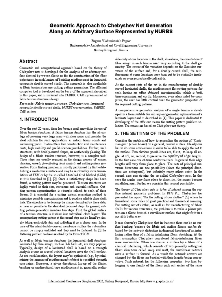 Geometric Approach To Chebyshev Net Generation Along An Arbitrary ...