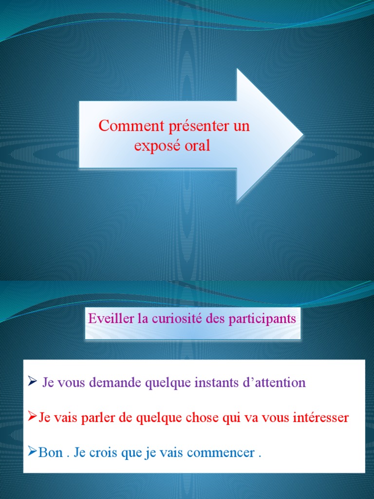 Comment Présenter Un Exposé Oral | PDF