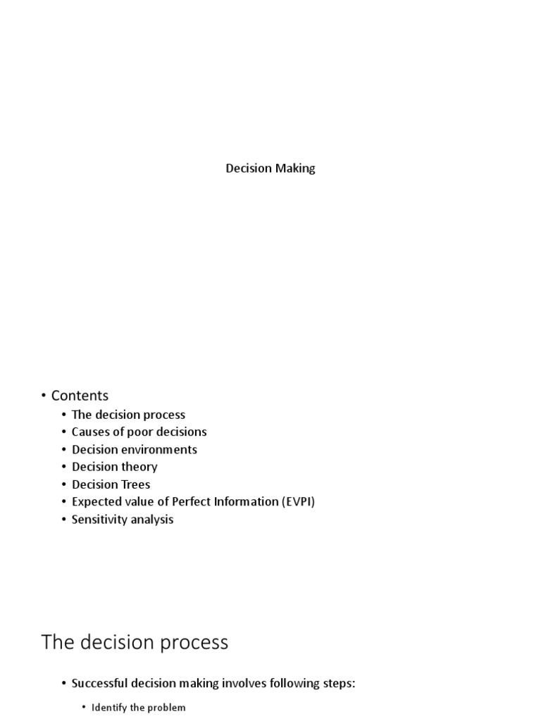 Decision Making MK | PDF | Decision Making | Mathematical And Quantitative Methods (Economics)