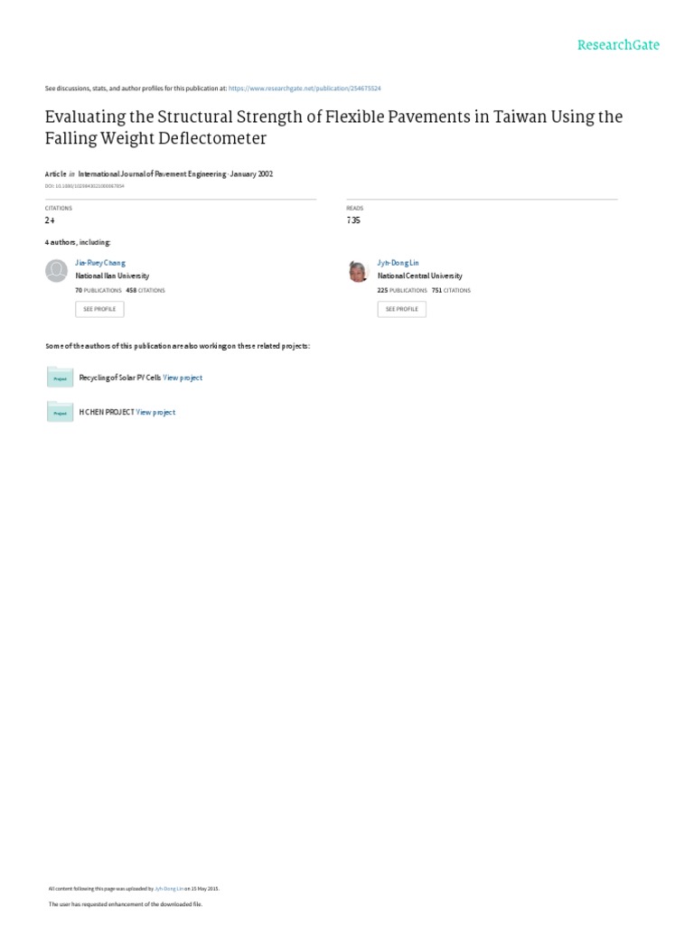 Evaluating The Structural Strength of Flexible Pav | PDF | Road Surface