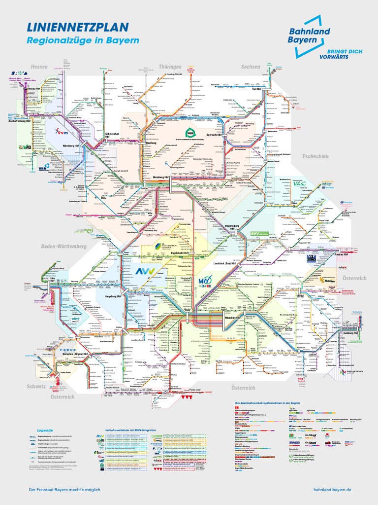 Bahnland Bayern Liniennetzplan | PDF