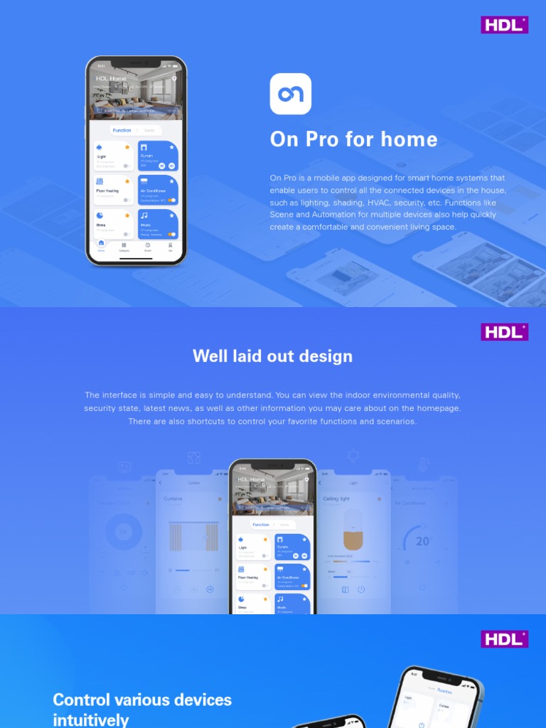 On Pro - A Powerful App For HDL Control Systems | Download Free PDF | Automation | Mobile App