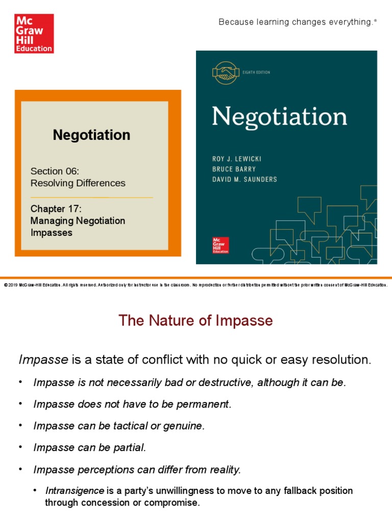 Lewicki 8 e Chapter 17 | PDF | Negotiation | Communication