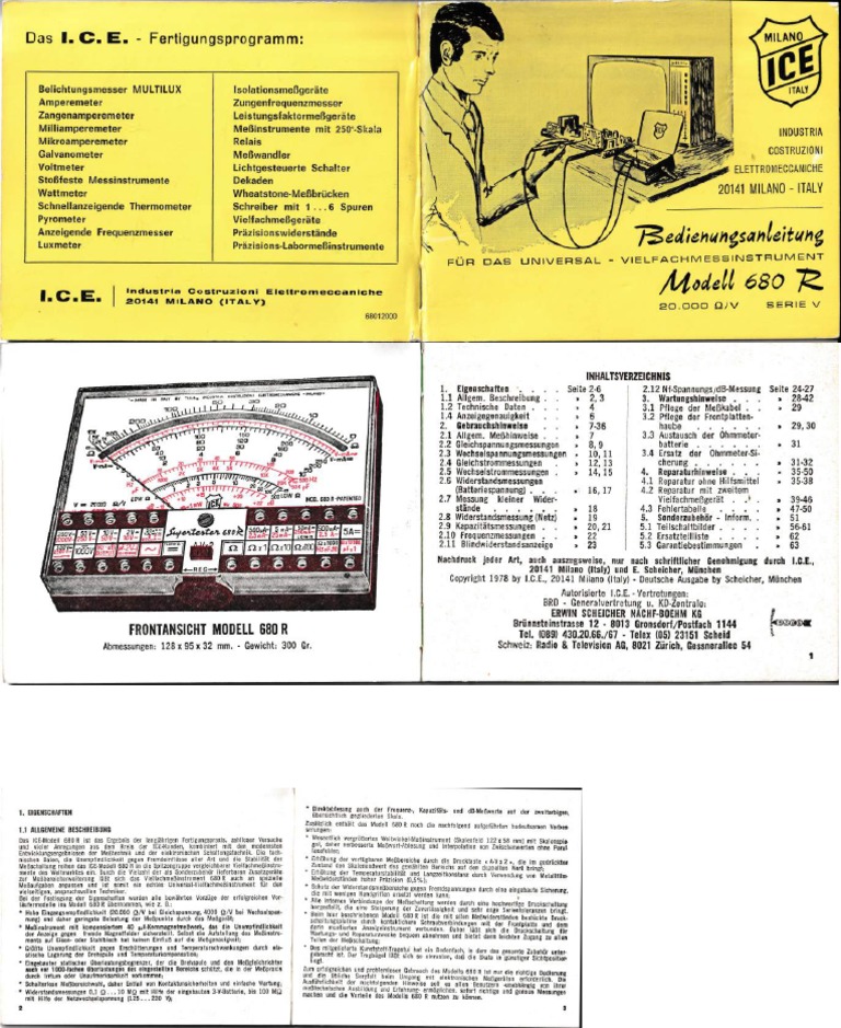 Ice Supertester 680r Serie V de | PDF