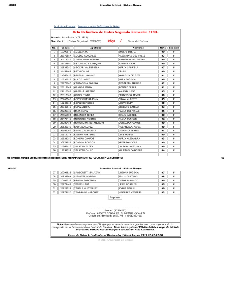 Universidad de Oriente - Núcleo de Monagas | PDF