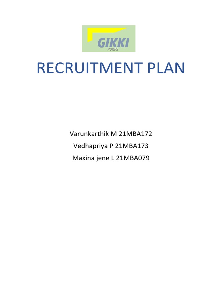 Recruitment Plan | PDF