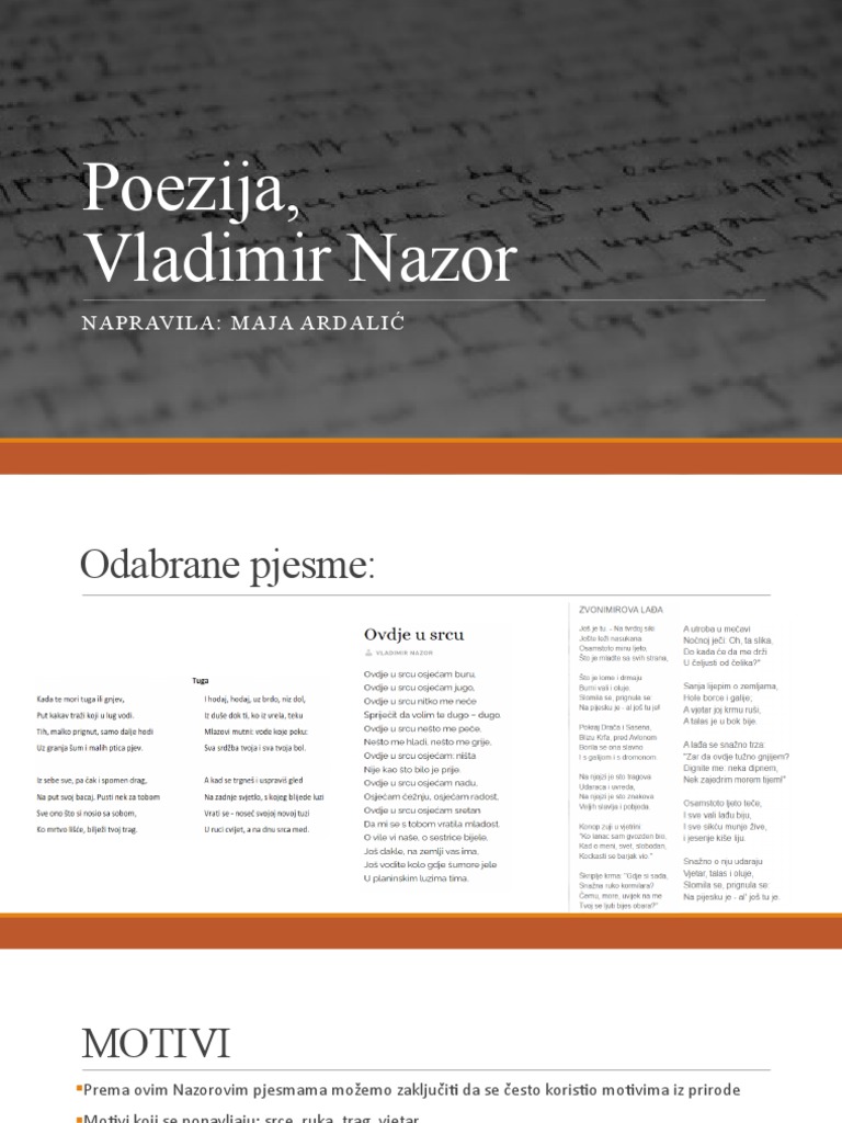 Poezija, Vladimir Nazor | PDF