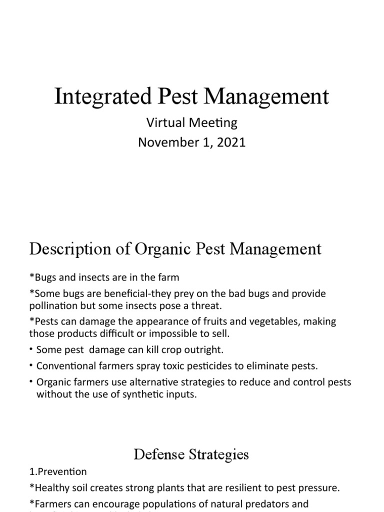 Integrated Pest Management | PDF | Organic Farming | Agriculture