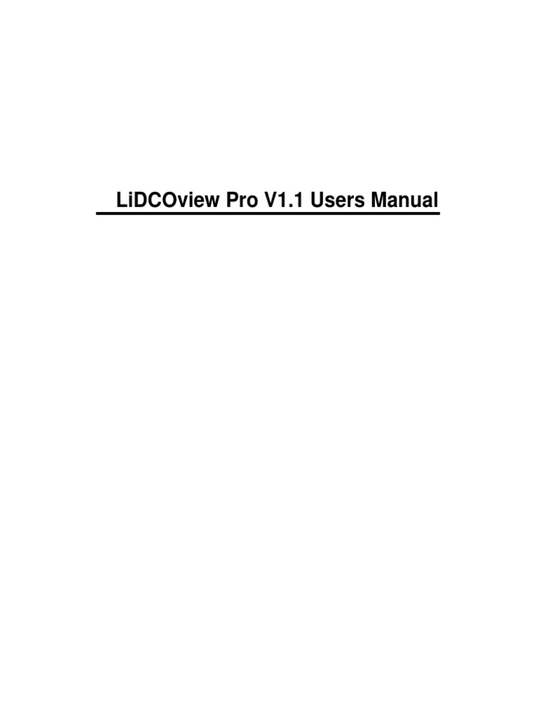 LiDCOview Pro User Manual Overview | PDF | Screenshot | Computer File