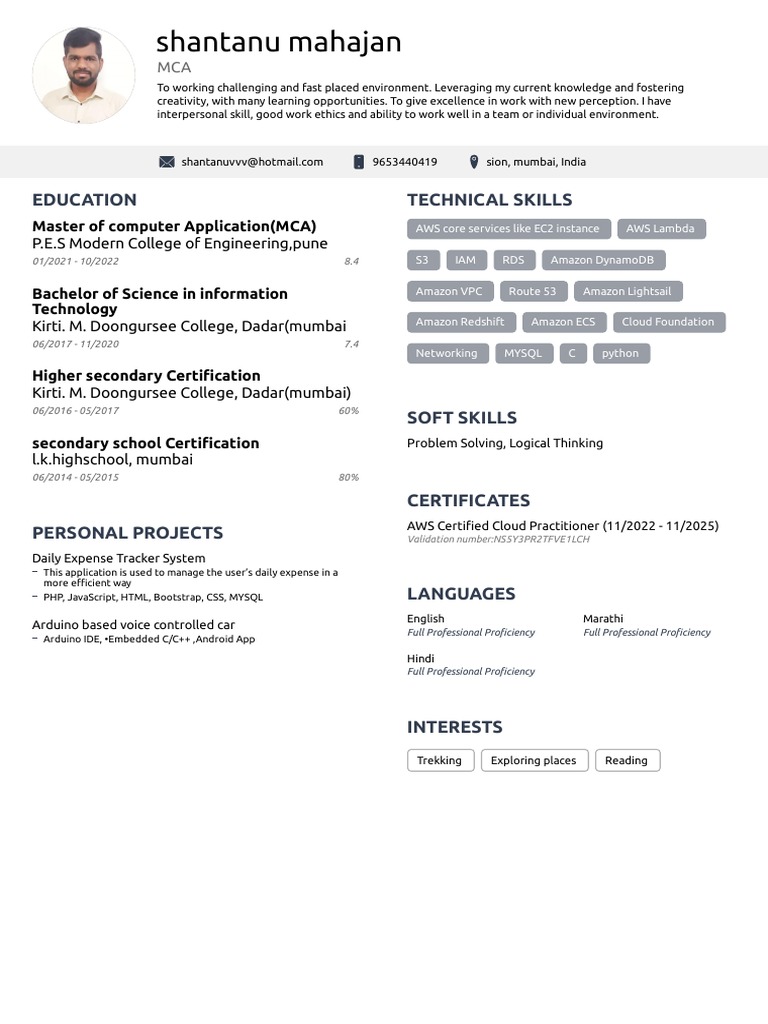 Shantanu | PDF | Amazon Web Services | Cloud Computing