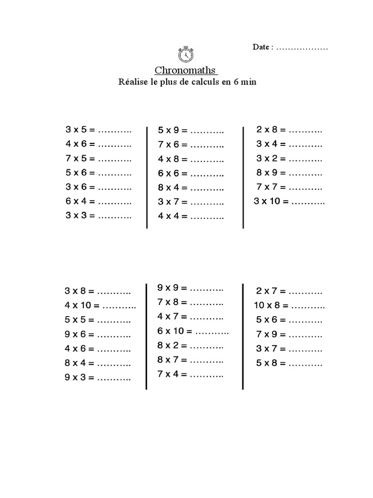 Chronomath Mult | PDF