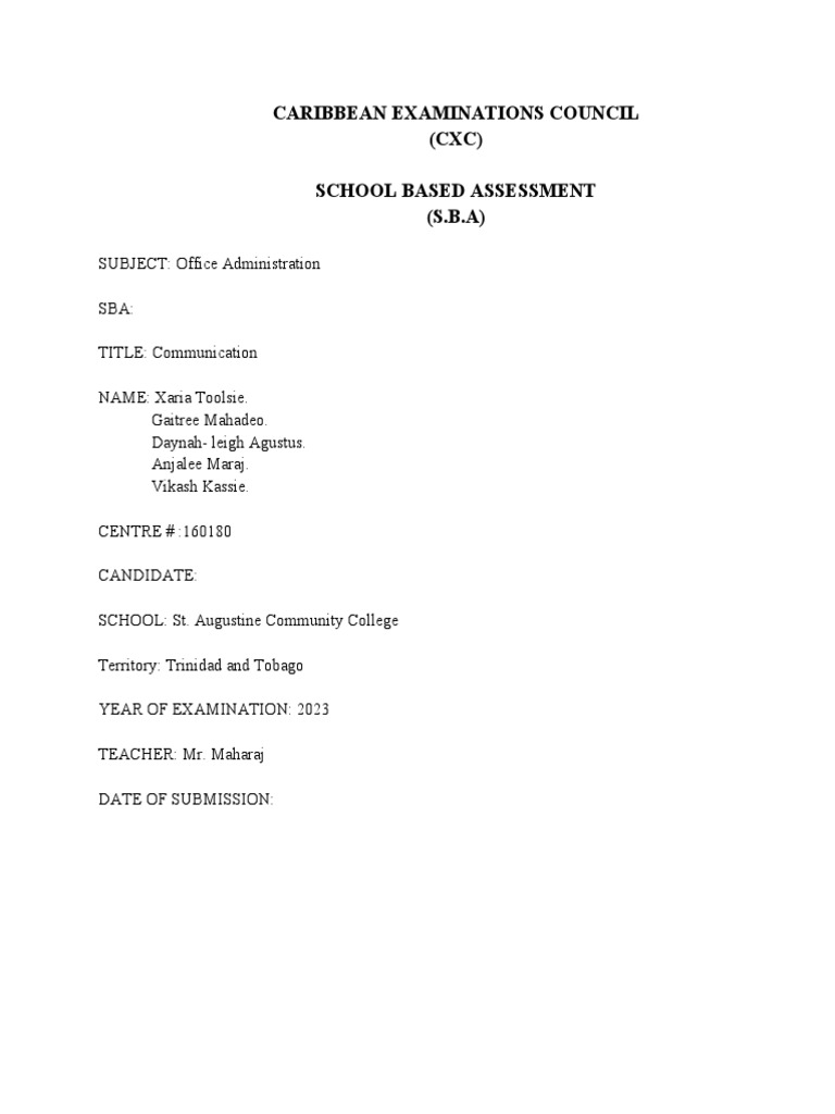 Final Oa Sba Pdf Printer Computing Fax