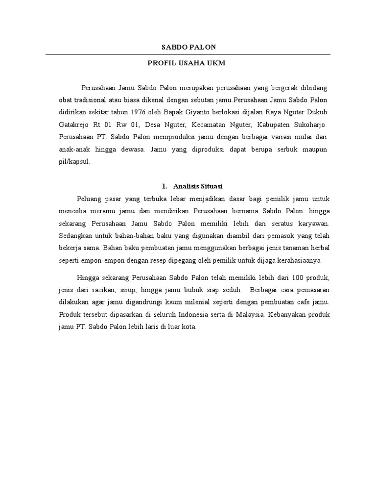 Template Profil Mitra - 1 | PDF