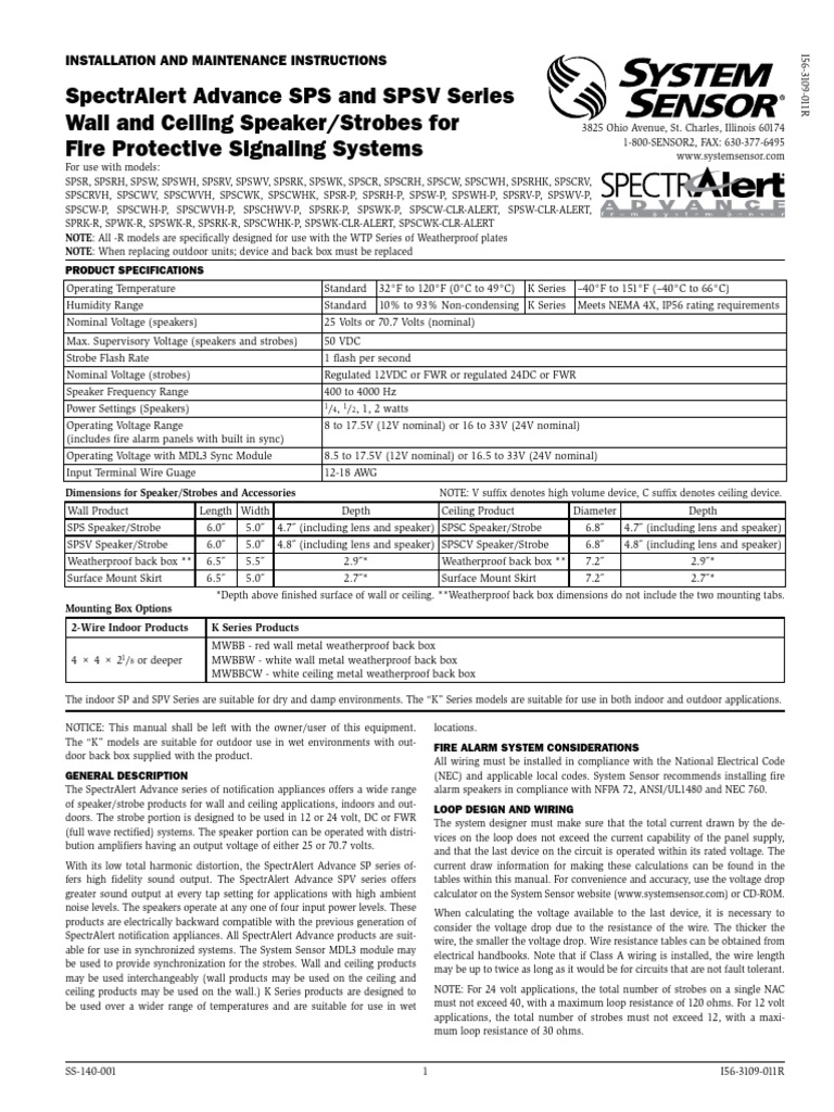 Manual Sirena-Estrobo P2RL-SP | PDF