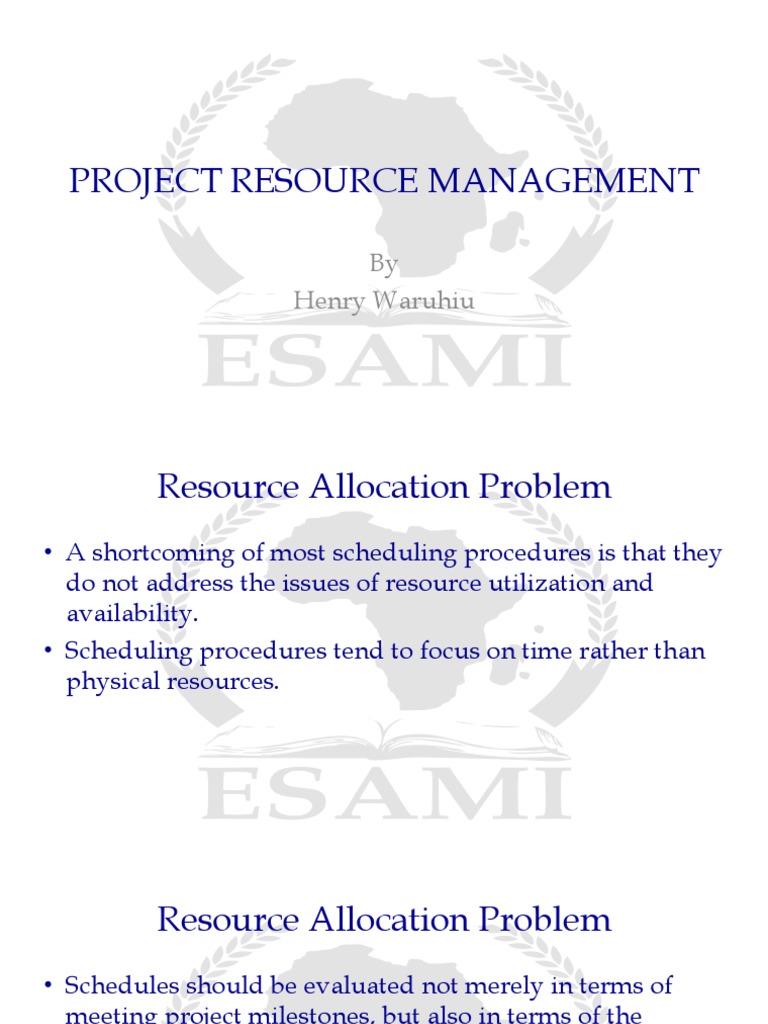 Lecture 4 Project Resource Management | PDF | Resource | Project Management