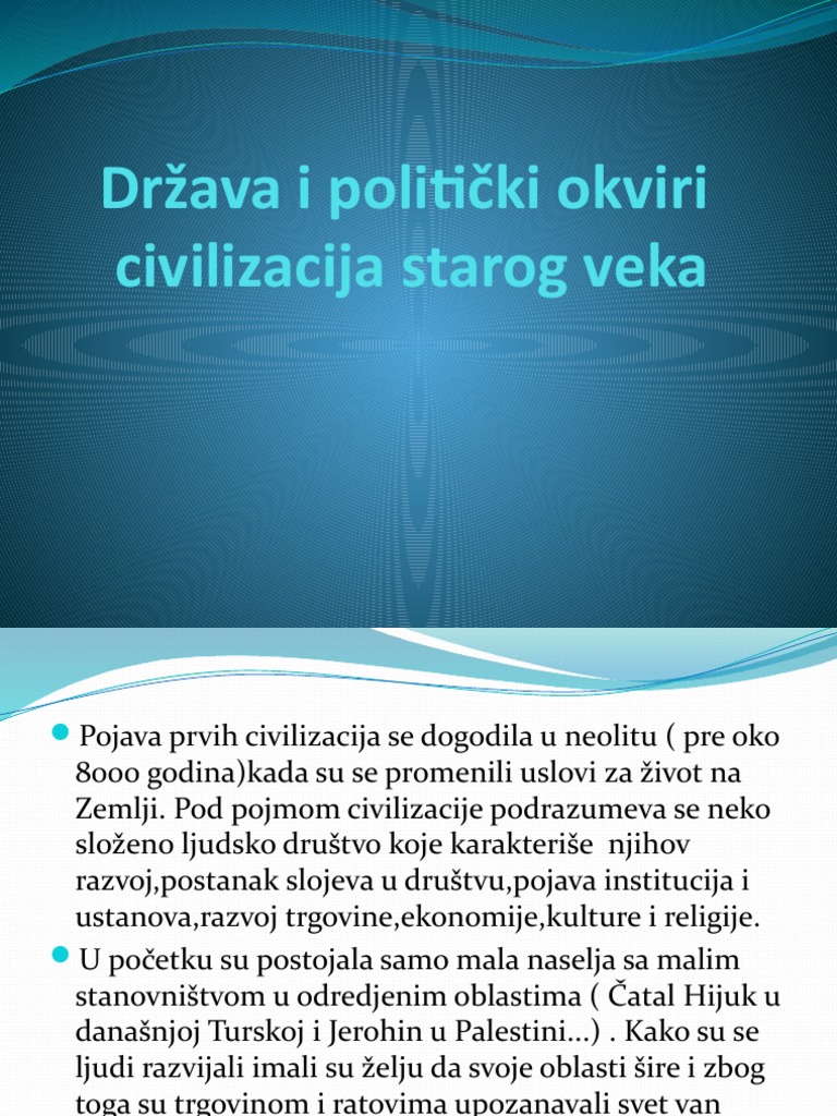 Država I Politički Okviri Civilizacija Starog Veka | PDF