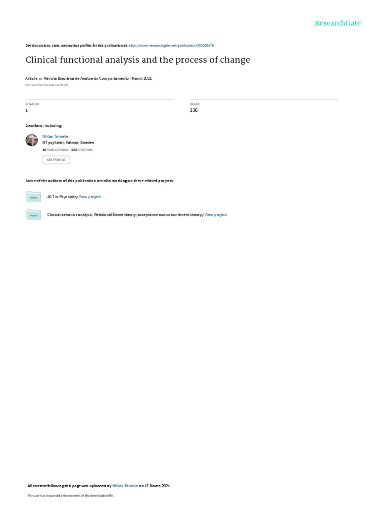 Clinical Functional Analysis | PDF