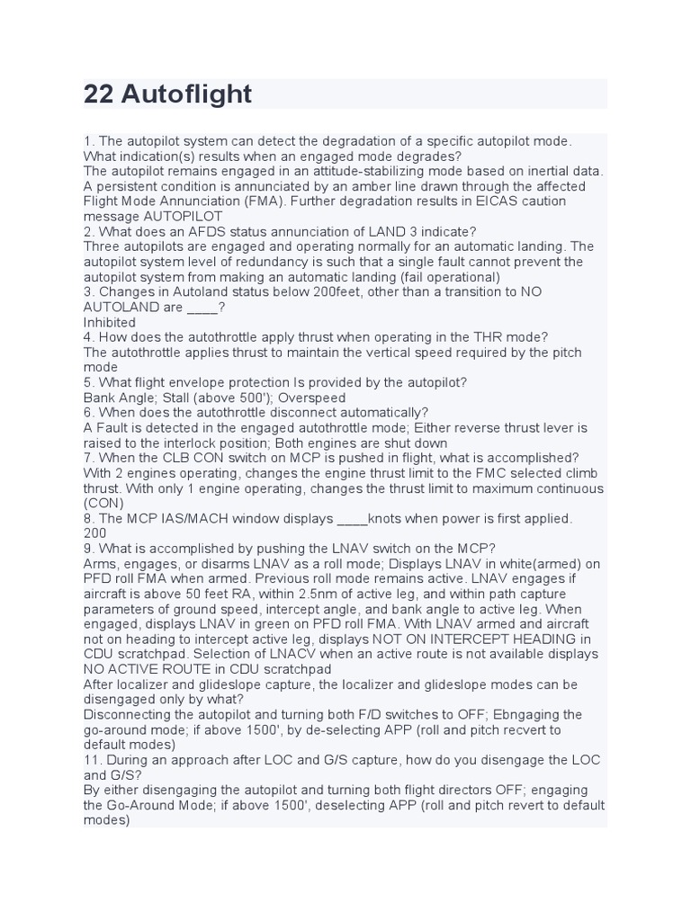 An In-Depth Examination of the Autopilot and Autothrottle Systems ...