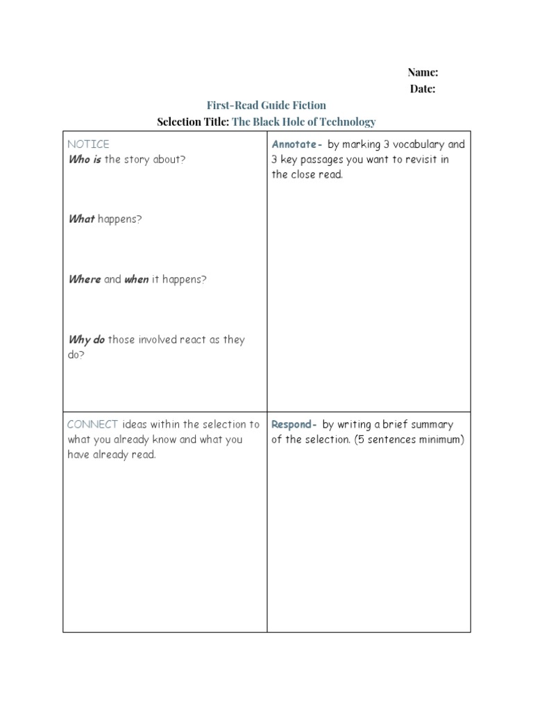 6th English-Black Hole of Technology 3 | PDF | Clause | Reading ...