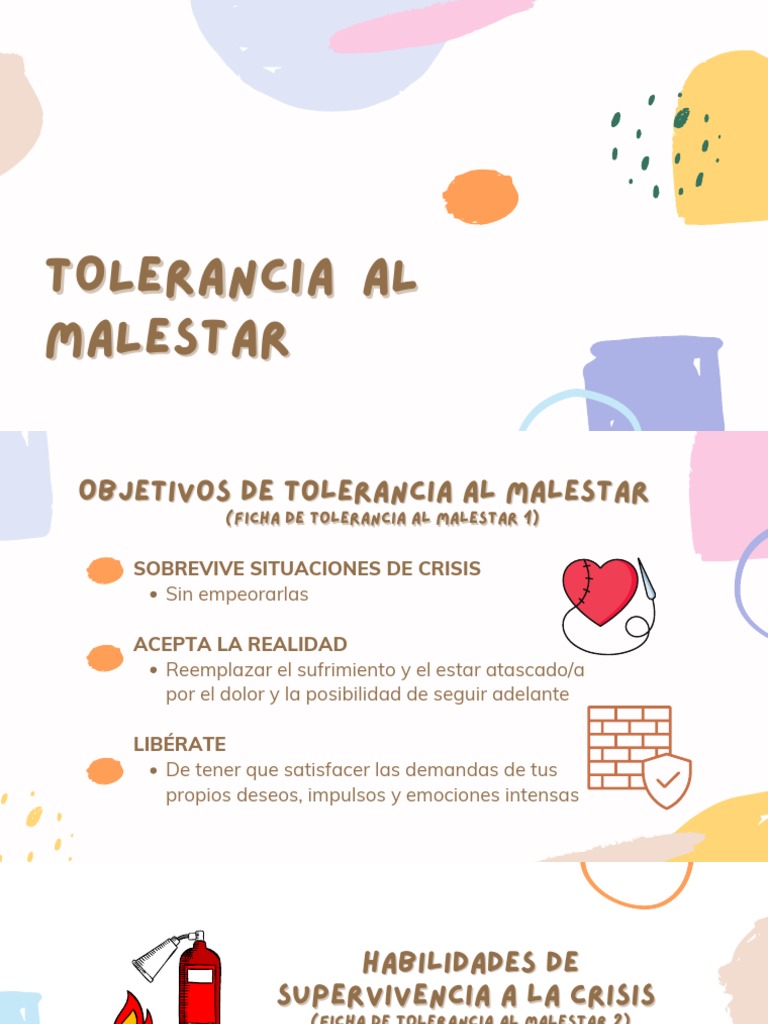 Tolerancia Al Malestar | PDF | Las emociones | Sufrimiento