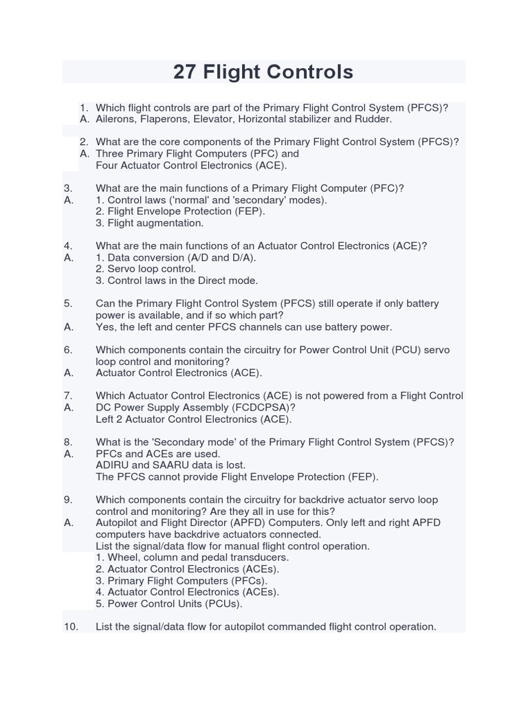 27 Flight Controls | PDF | Aircraft Flight Control System | Aviation