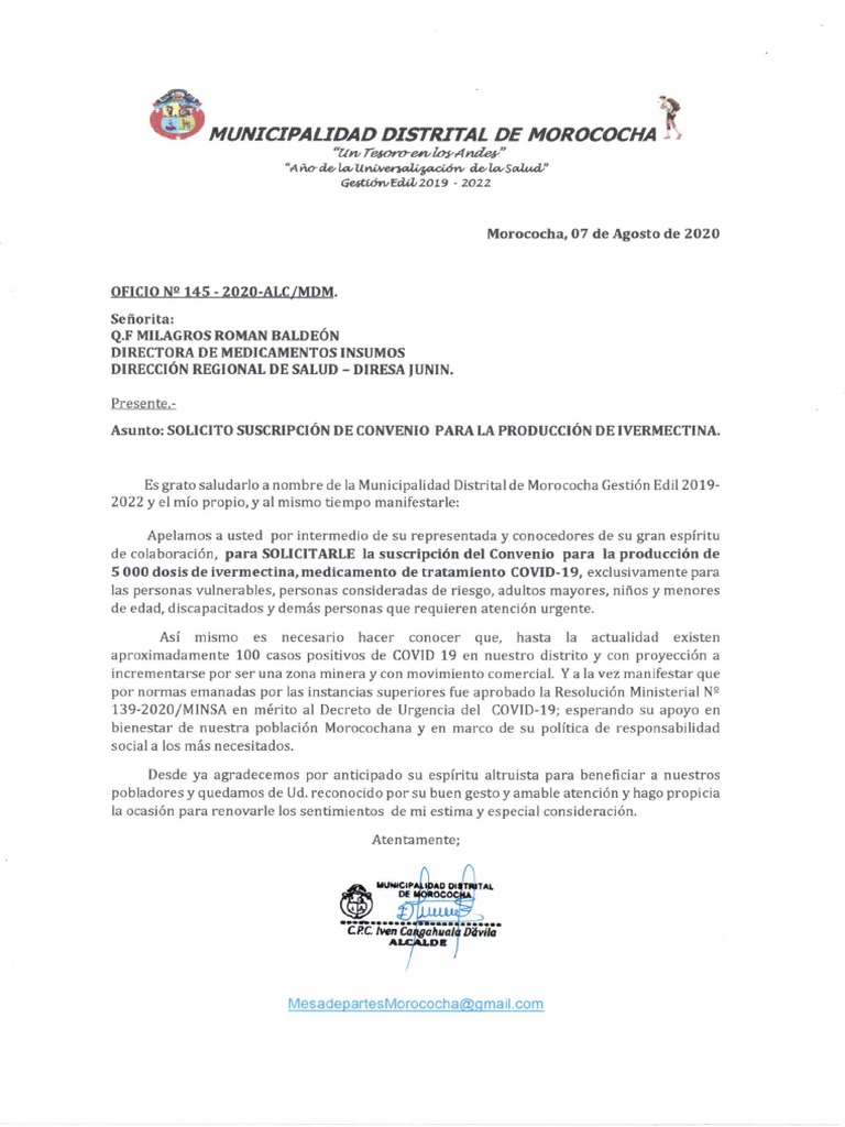 Oficio Diresa Junin | PDF