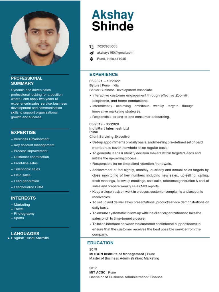 Akshay Shinde CV | PDF