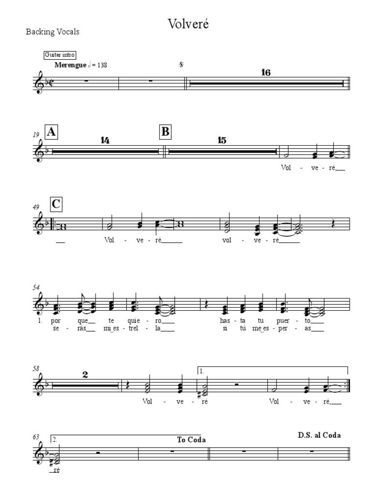 Volveré - Score DM - Backing Vocals - 2023-01-25 1254 | PDF