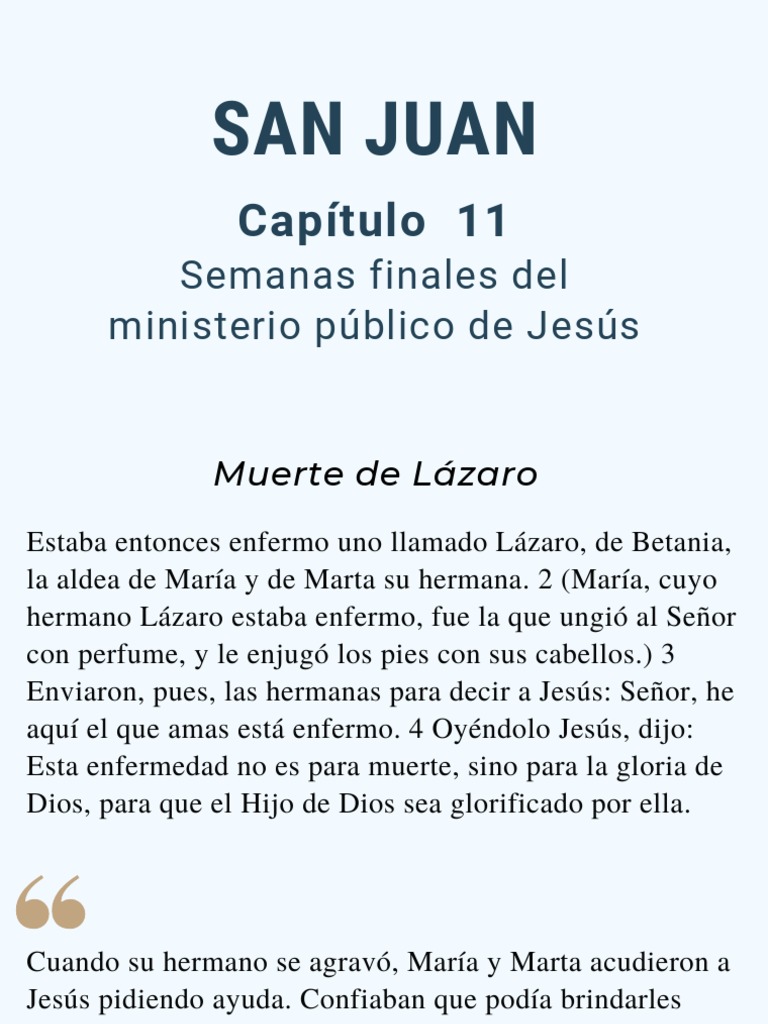 San Juan Capitulo 11 | PDF