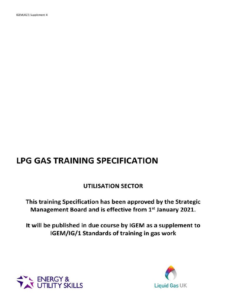 LPG Training Specification | PDF