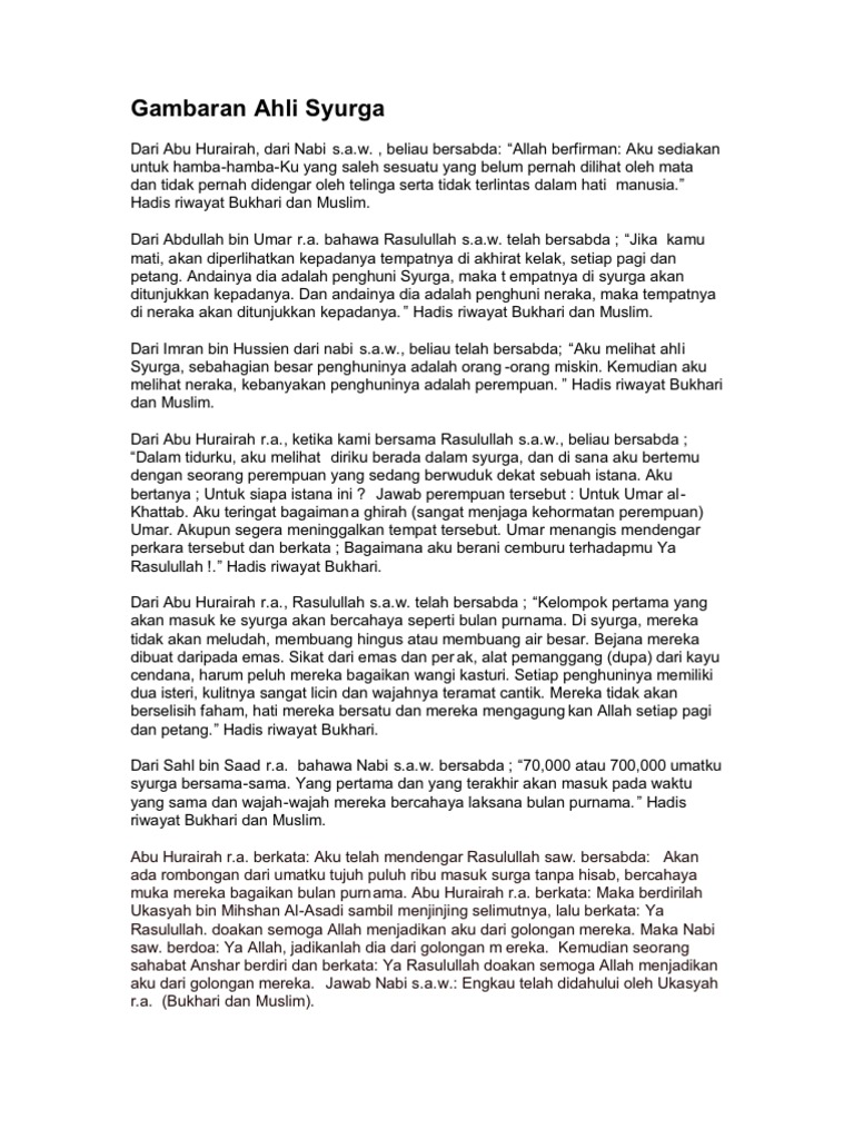 Golongan Ahli Syurga | PDF