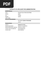 UCPR Form 40 Affidavit Template | PDF | Affidavit | Identity Document