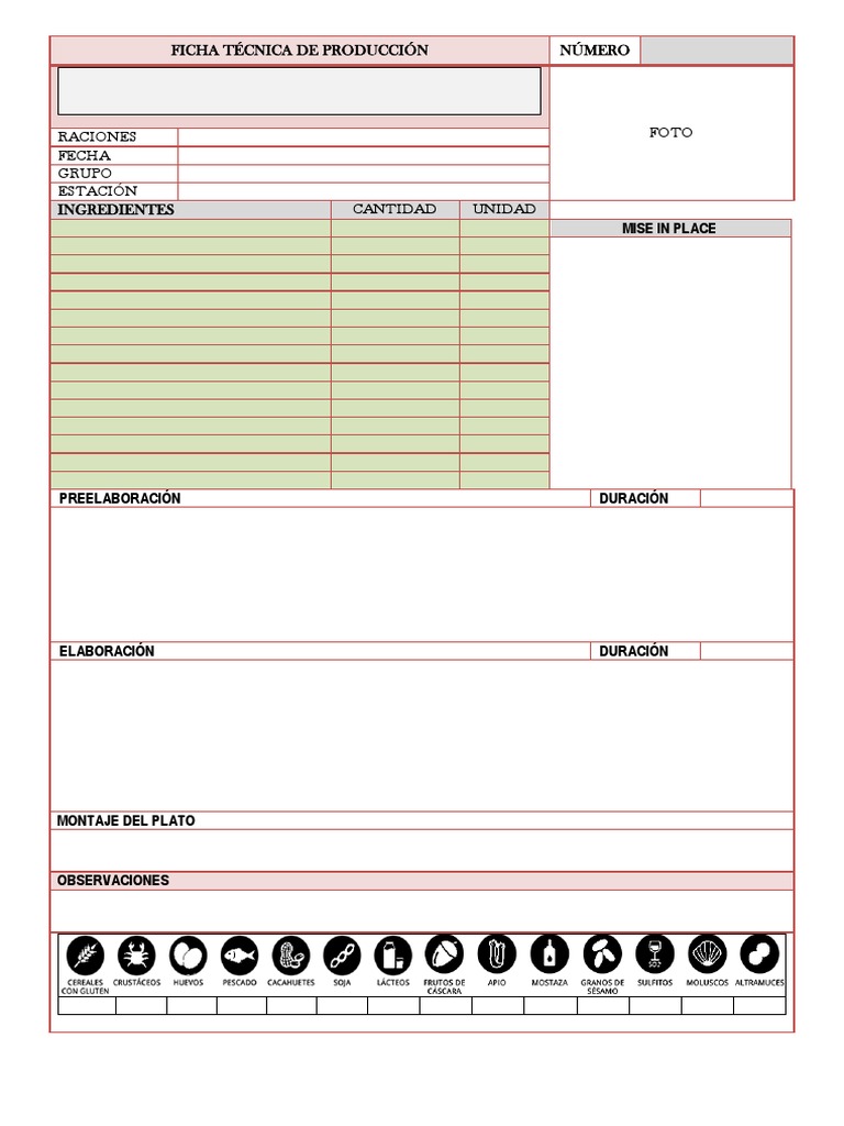 Ficha Técnica de Producto | PDF