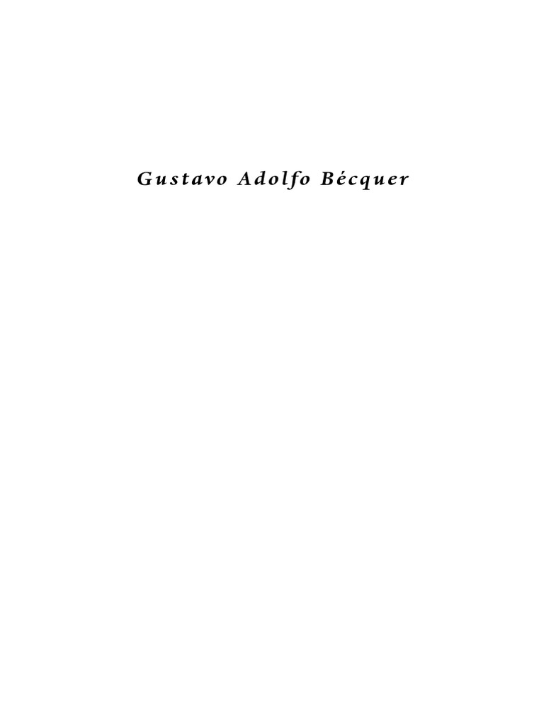 Gustavo Adolfo Becquer Collected Poems Rimas SAMPLE | PDF | Classics