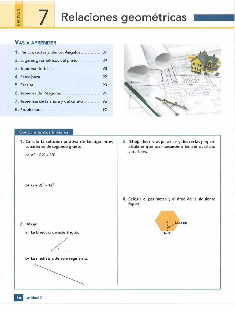 Libro Tema - 7 | PDF | Perpendicular | Geometria plana)