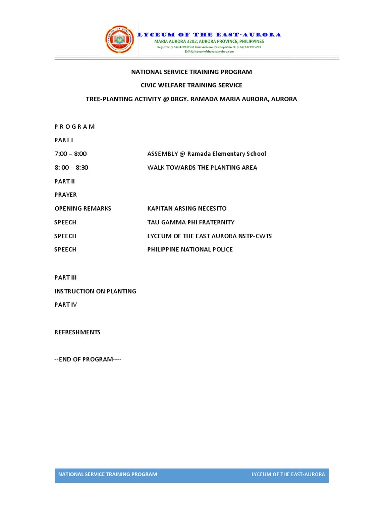 NSTP Program Tree Planting | PDF